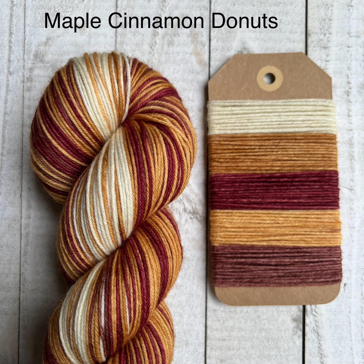 Maple Cinnamon Donuts Dyed to Order Self Striping Yarn – Night Owl Fibers