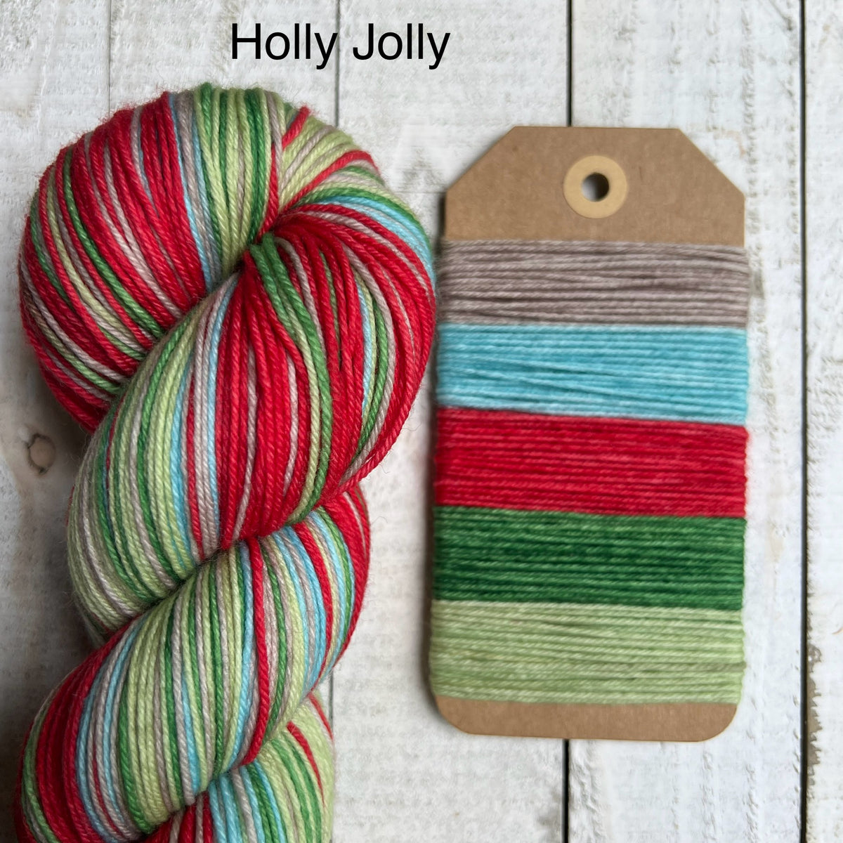 Dye to Order Holly Jolly Self Striping – Night Owl Fibers